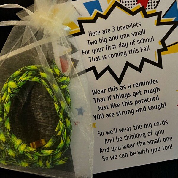 First Day of School Bracelets - Family Set of 3 Bracelets- Parents and ...