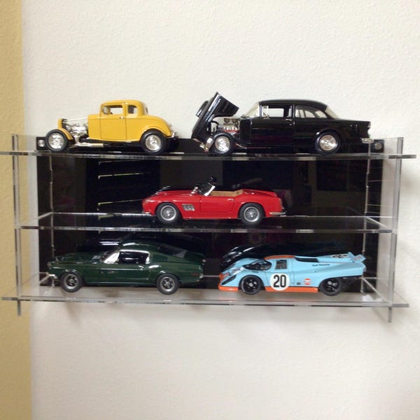 Acrylic Diecast Car Display Case: Wall Mount, 1/18 & 1/24 Scale - Etsy