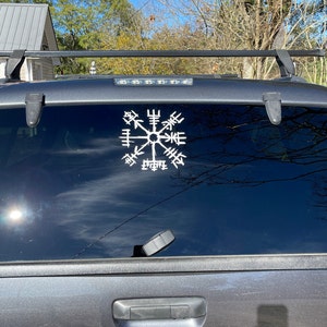 Viking Compass Vinyl Decal V10 Vegvisir Way Sign Post Norse Mythology ...