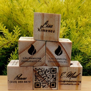 Tiny, Mini Custom QR Code Rubber Stamp Only 10mm/1cm Wood Perfect for ...