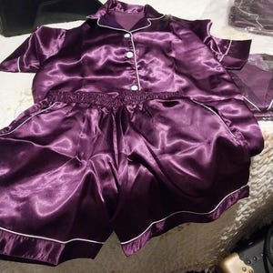 Red Color Pj's,customized Satin Pyjamas,bridesmaid Pajama Sets,bridal ...