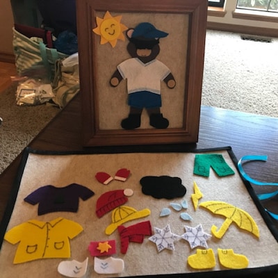 Little Bear Weather Dress Up Children Story Flannel - Etsy