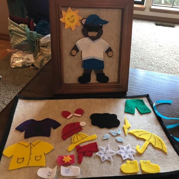 Little Bear Weather Dress Up" Children Story Flannel Board Felt Set - Etsy