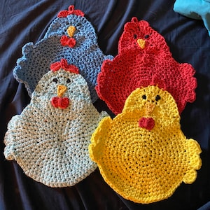 Crochet Pattern for the Swanky Chicken Trivet Potholder PDF - Etsy