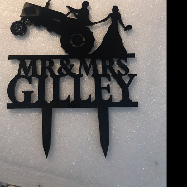 Tractor Wedding Cake Topper, Rustic Farm Wedding Decor - Etsy