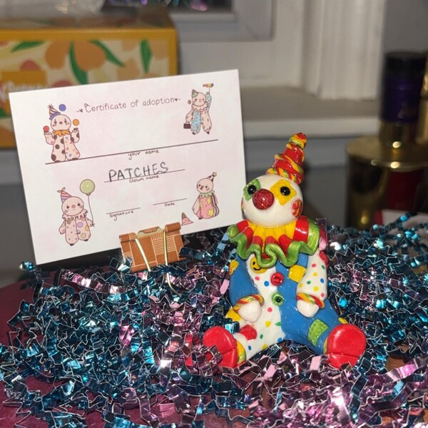 Sad Clown Figurines, One of a Kind Polymer Clay Sculpture - Etsy