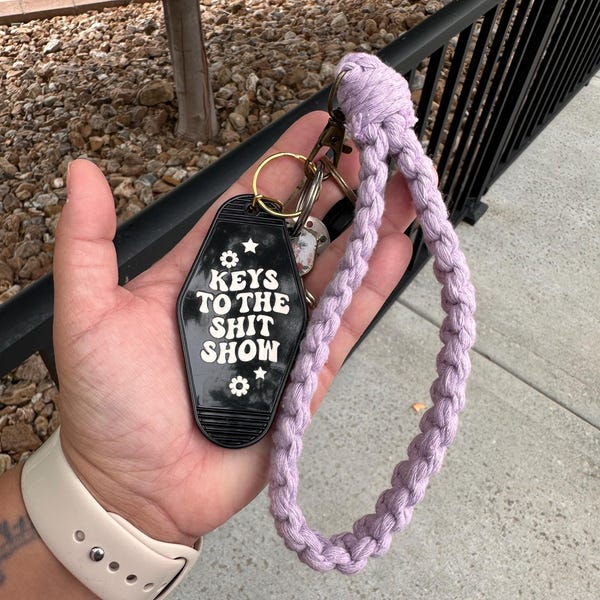 Fueled by Iced Coffee & Road Rage Motel Keychain | Vintage Inspired ...
