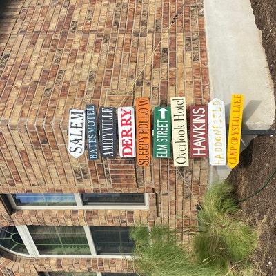 Halloween Directional Sign Halloween Porch Sign Cedar Wood Lawn ...