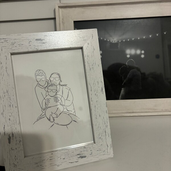 MOTHERS DAY GIFT, Custom Line Drawing, Digital Art, Custom Portrait ...