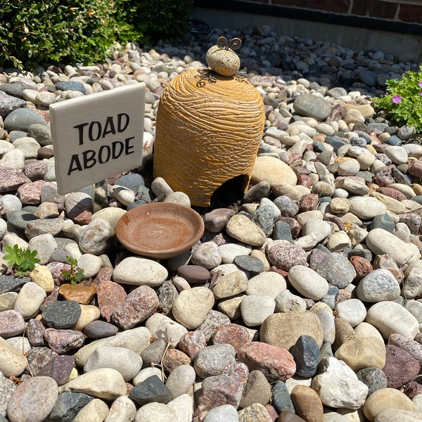 Toad Abode Funny Garden Sign Toad House Garden Sign Cute Gift for ...