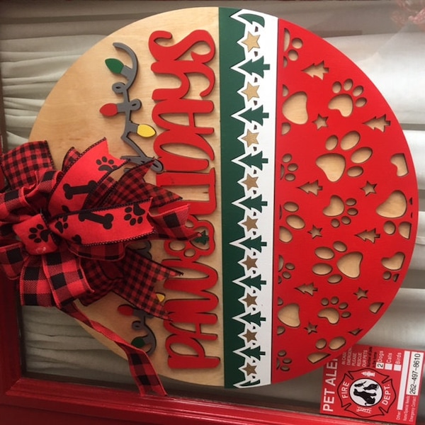 Happy Pawlidays Hanging Sign Home Decor Multiple Sizes Available ...