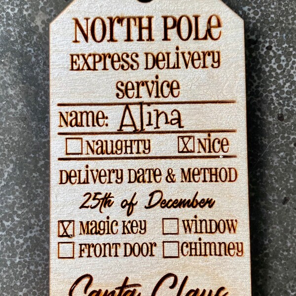 North Pole Delivery Tag // SVG + PDF - Etsy