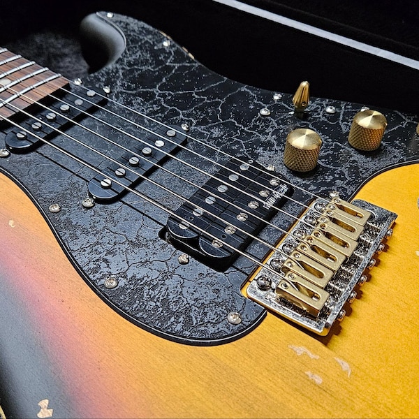 Custom White Psychedelic Textured Pickguard - Fits Fender Telecaster ...