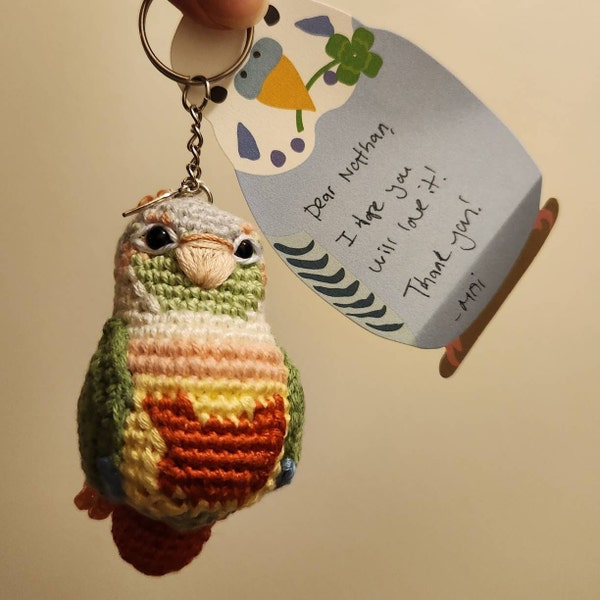 Custom White Faced Cockatiel Crochet Amigurumi, Crochet Bird, Gift for ...