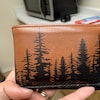 Mens Leather Wallet, Mens Wallet, Trees Wallet, Leather Wallet, Slim ...