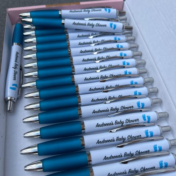 Personalised Baby Shower, Gender Reveal Party Gift Pen Keepsake - Etsy