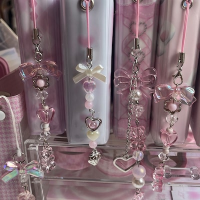 Pink Keychain - Etsy