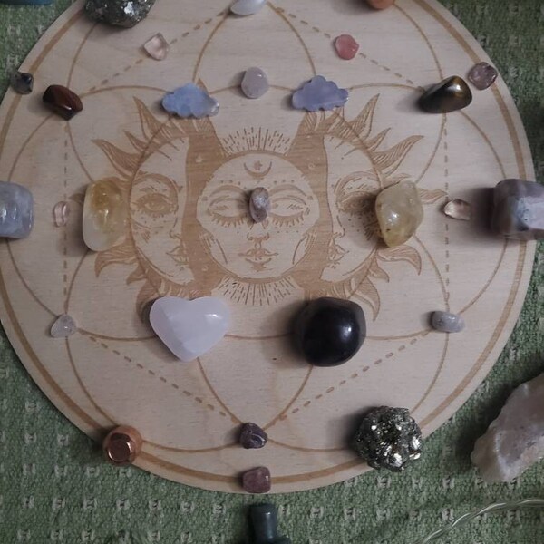 Sun and Moon Seed of Life Crystal Grid - Etsy