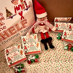 Elf Kisses Treat Bags Treat Topper Christmas Gift Tags Christmas Treat ...