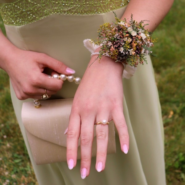 Boho Mixed Wildflower Matching Corsage and Boutonniere Set, Prom or ...