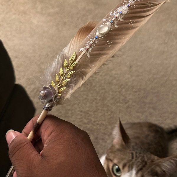 FAERIE FLOWER Artisan Crafted Feather Quill Pen - Violet Purple - Etsy