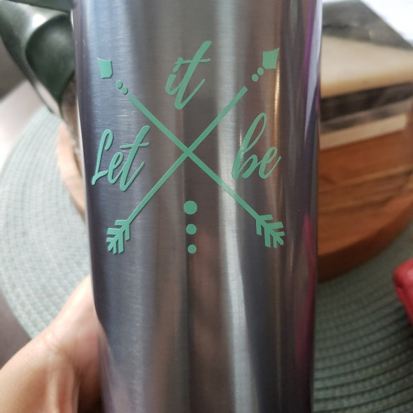 Let It Be Vinyl Decal - Arrow Compass Sticker, Adventure Awaits ...