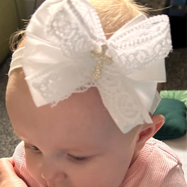 Baby Satin Shoes Ivory Booties for Christening, Baptism Bow Shoes ...