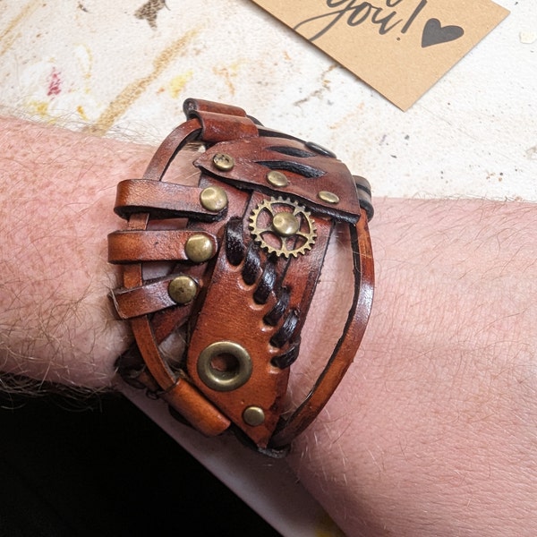 Thor Hammer Black Leather Bracelet, Thor Mjolnir Geniune Leather Cuff ...