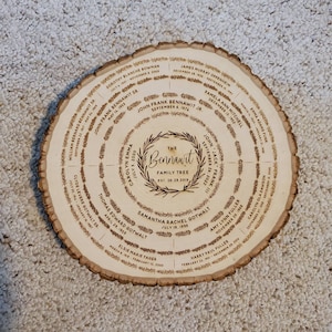 Wood Family Tree Chart, Personalized Christmas Gift, Gift for Dad ...
