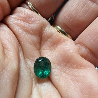 Big Dark Green Emerald Gemstone Faceted Natural Beryl 8.45 CTS Emerald ...
