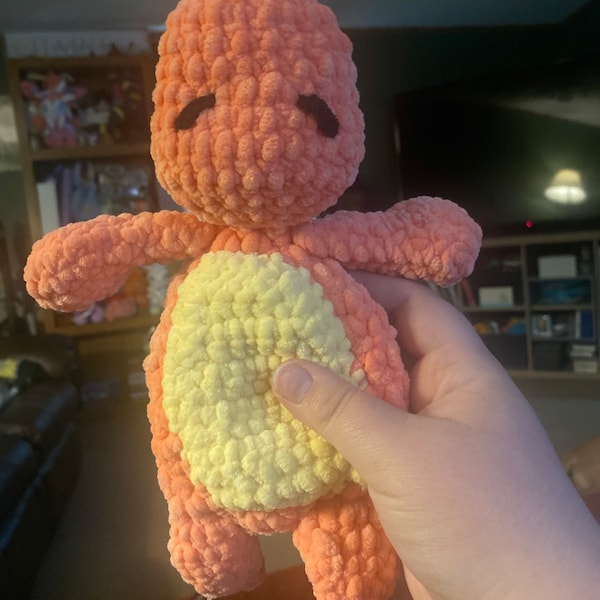 Char the Fire Lizard Crochet Pattern: Dino Pocket Monster Amigurumi ...