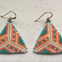 Peyote Earring Pattern, Seed Bead Pattern, Bead Triangle Pattern ...
