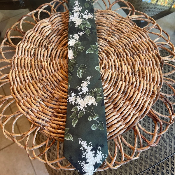 Fall Floral Tie/brown and Blue Floral Tie/fall Wedding Ties/wedding ...