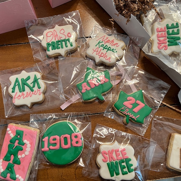 Alpha Kappa Alpha Cookies/aka Cookies - Etsy