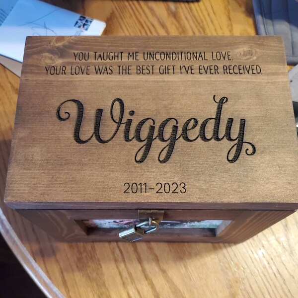 Personalized Pet Memory Box / Urn With Name and Quote or Poem - Etsy