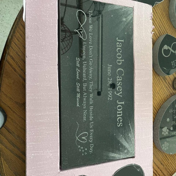 Personalized 8x12x1 Granite Memorial Headstone, Memorial Marker, Grave ...