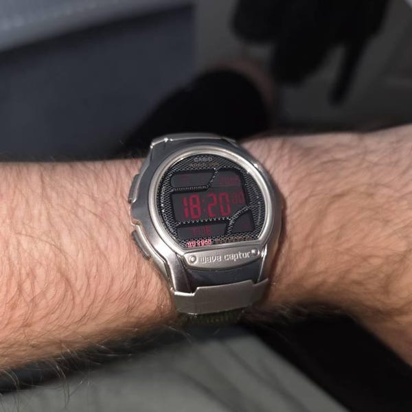 Custom Casio F91 Red Ghost Watch - Modified White Casio Digital Watch ...