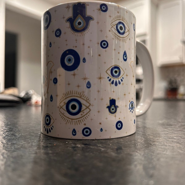 Evil Eye Notebook, Evil Eye Planner, Evil Eye Spiral Notebook, Blue ...