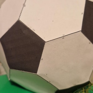 Paper Soccer Ball Diy Printable PDF - 3D Papercraft Template | Diy ...