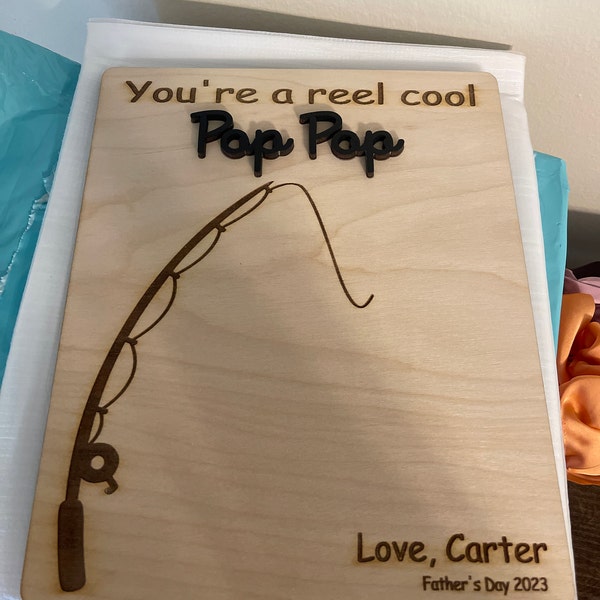 You're A Reel Cool Dad, Father's Day, Dad Sign, Gift for Dad, Grandpa ...