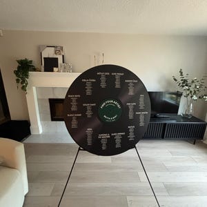 Record Table Plan, Record Seating Chart, Music Theme Wedding, Disco ...