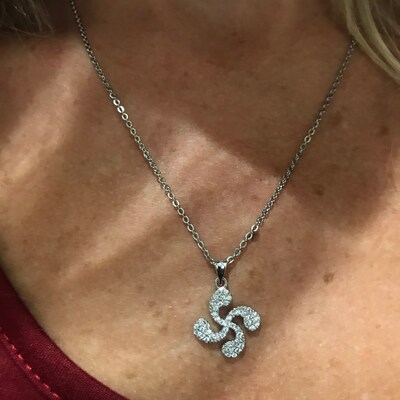 Eguzkilore Necklace, Sunflower Basque Pendant, Basque Jewelry, Silver ...