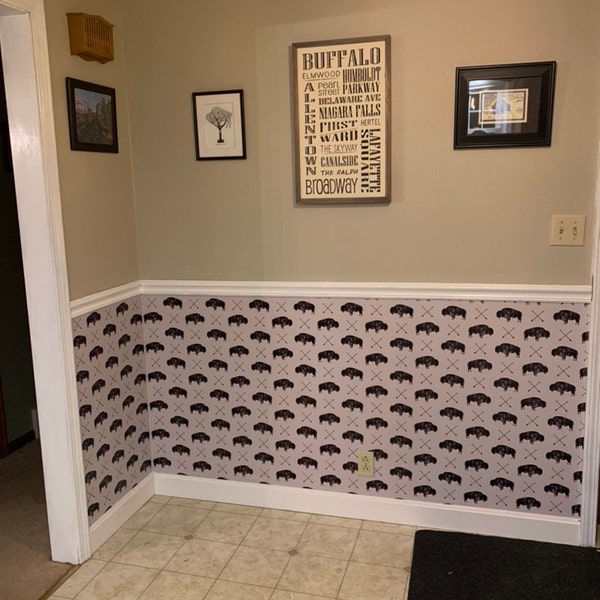 Distressed Wallpaper - Distressed Buffalo by Littlearrowdesign - Gray ...