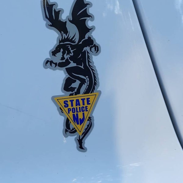 Official NJ State Police Decal Sticker NJSP - Skull With Gray Hat - Etsy