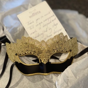 Sequined Gold Masquerade Mask With Rhinestones & Feathers Embellished ...