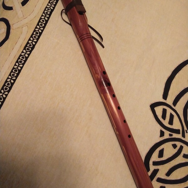 Low Bb All Walnut Native American Style Flute W/ Cherry "spirit" Totem ...