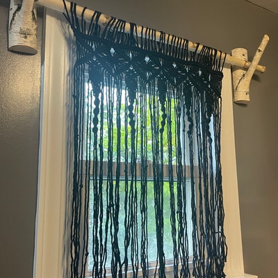 Natural Birch Branch Rustic Curtain Rod Driftwood Curtain Rod Wood ...