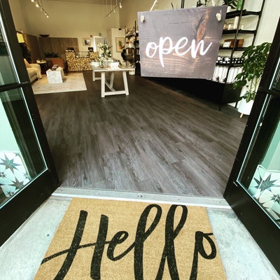 Hello Cursive Font Exterior Coir Welcome Door Mat - Etsy