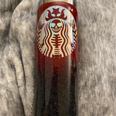 Gothic Starbucks Inspired Glitter Tumbler - Etsy