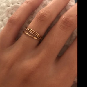 Thin Round Gold Stackable Ring 14k Gold Filled Stacking | Etsy